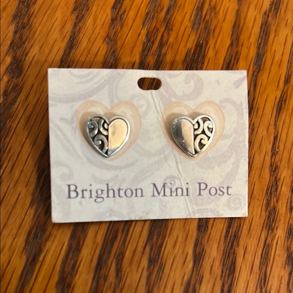 Brighton | Jewelry | Nwt Brighton Silver Colored Heart Earrings J2400 ...
